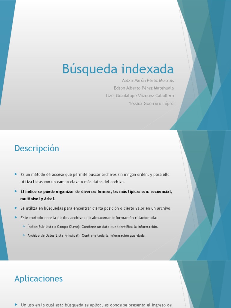 Búsqueda Indexada | PDF | Tabla (base de datos) | Archivo de computadora
