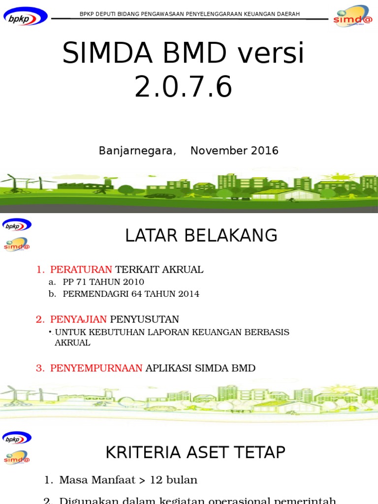 MaterI Bimtek SIMDA BMD Banjarnegera | PDF