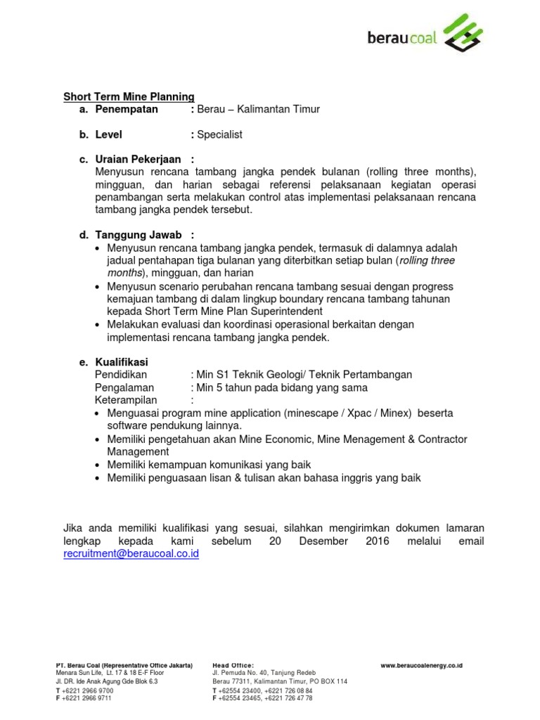 Short Term Mine Planning | PDF