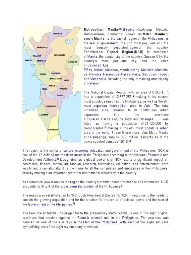 Metropolitan Manila | Metro Manila | Philippines