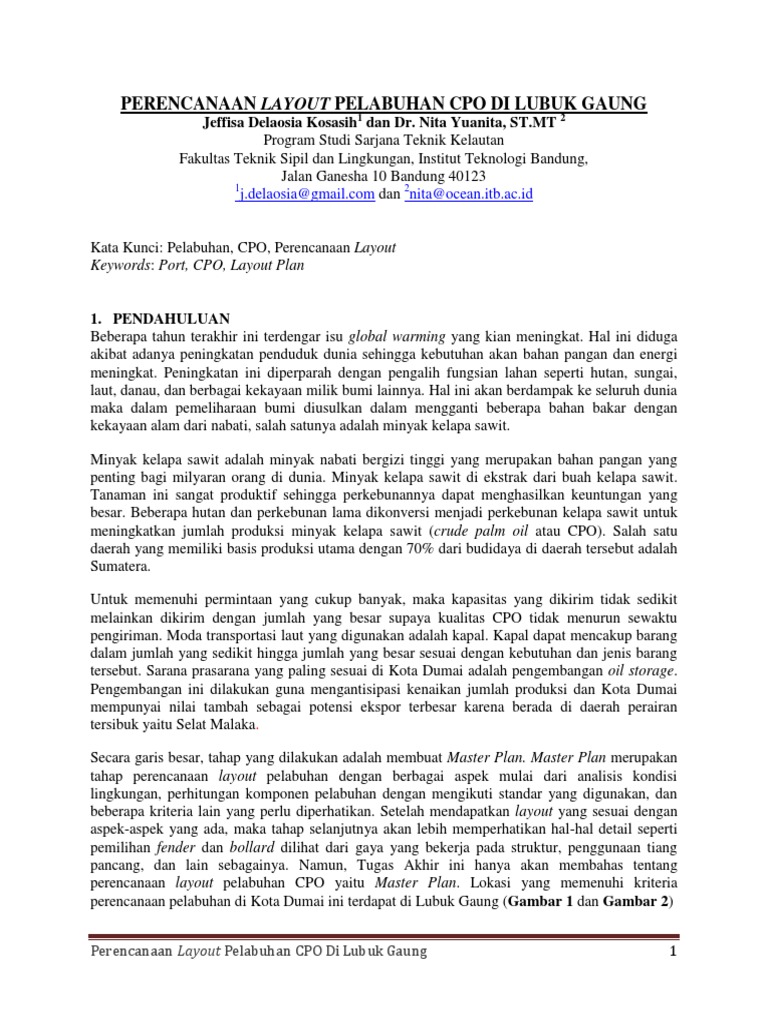 Perencanaan Lay Out Pelabuhan PDF | PDF