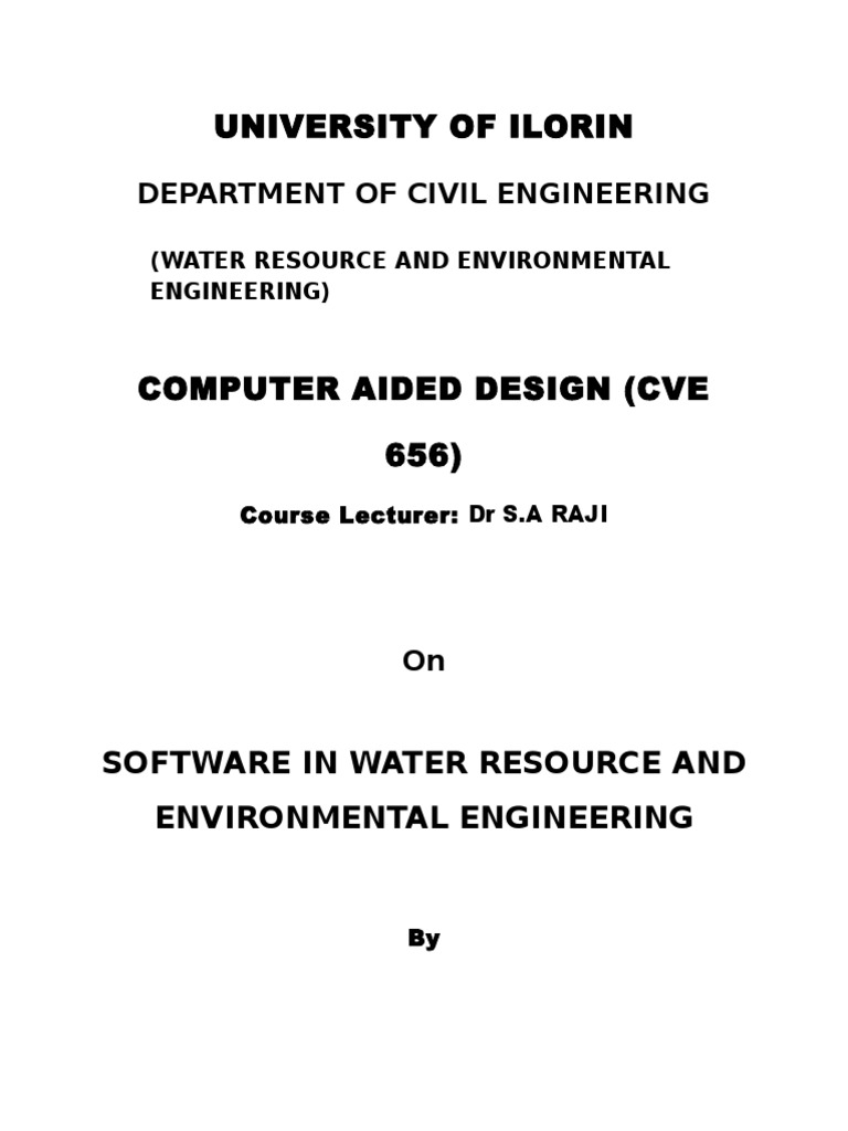 Software for Water Resource Engineering | PDF | Arc Gis | Esri