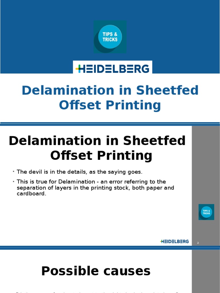 Delamination in Sheetfed Offset Printing | PDF | Paper | Printing
