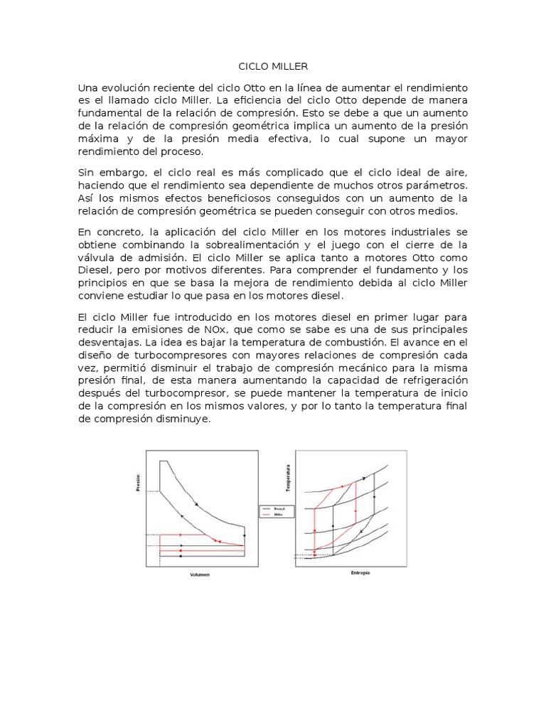 Ciclo Miller | PDF | Máquinas | Motores