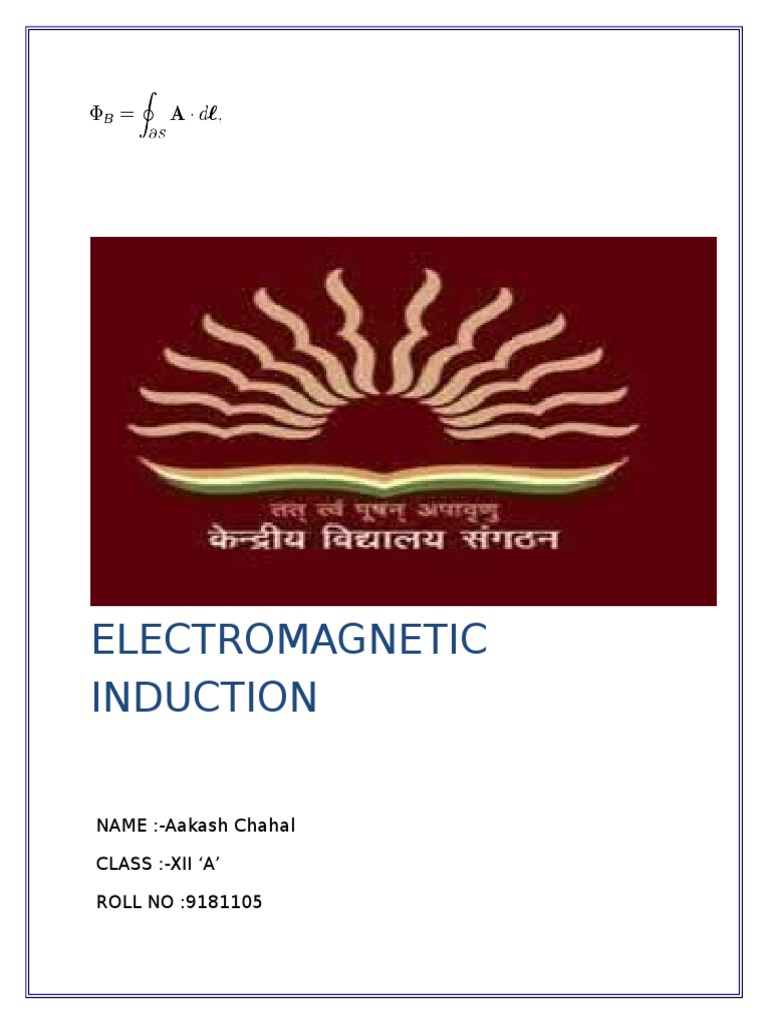 Phy Investigatory Project | PDF | Electromagnetic Induction | Magnetic Field