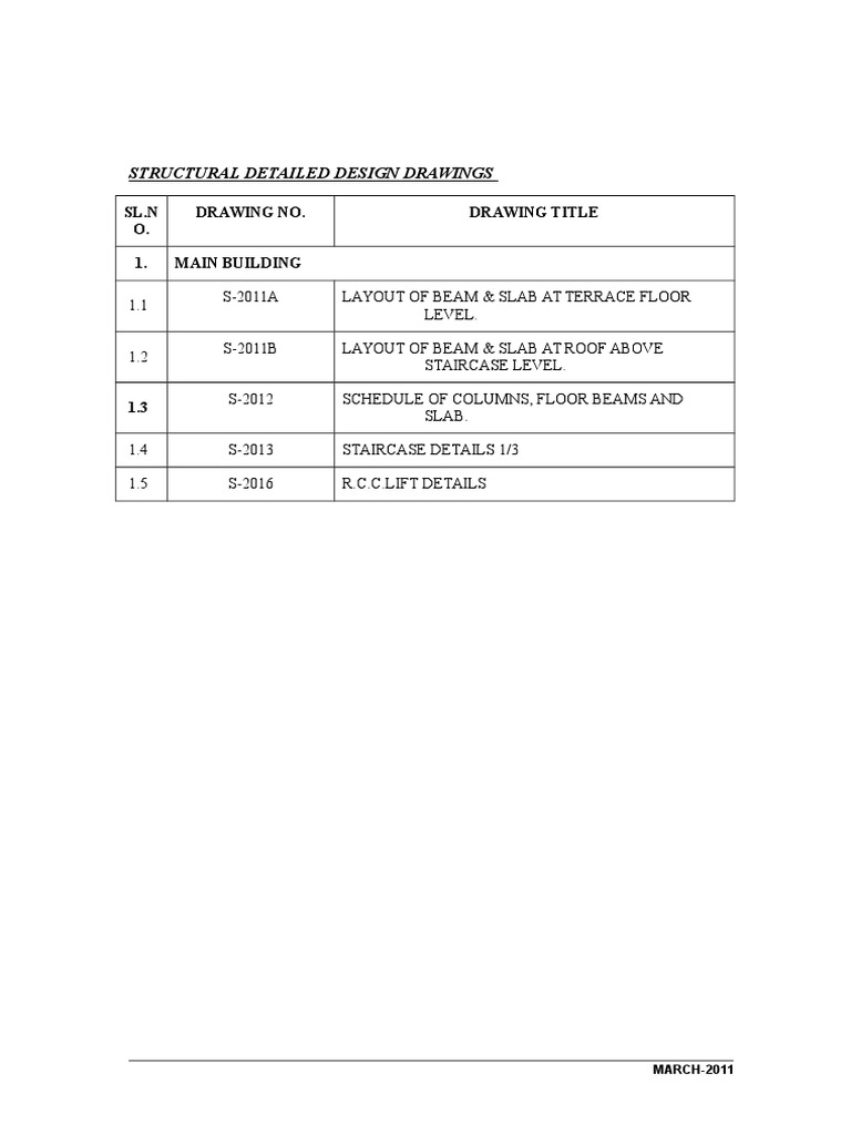 Structural Design Drawings Overview | PDF | Art | Technology & Engineering