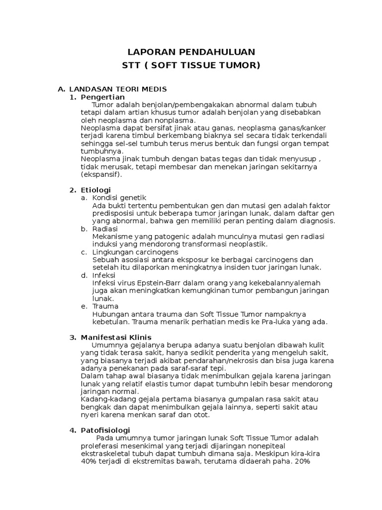 Laporan Pendahuluan STT | PDF | Kesehatan Holistik | Sains & Matematika