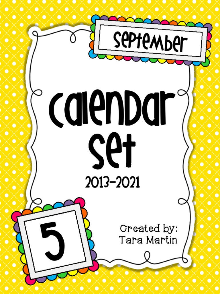 Colorful Calendar Set | PDF