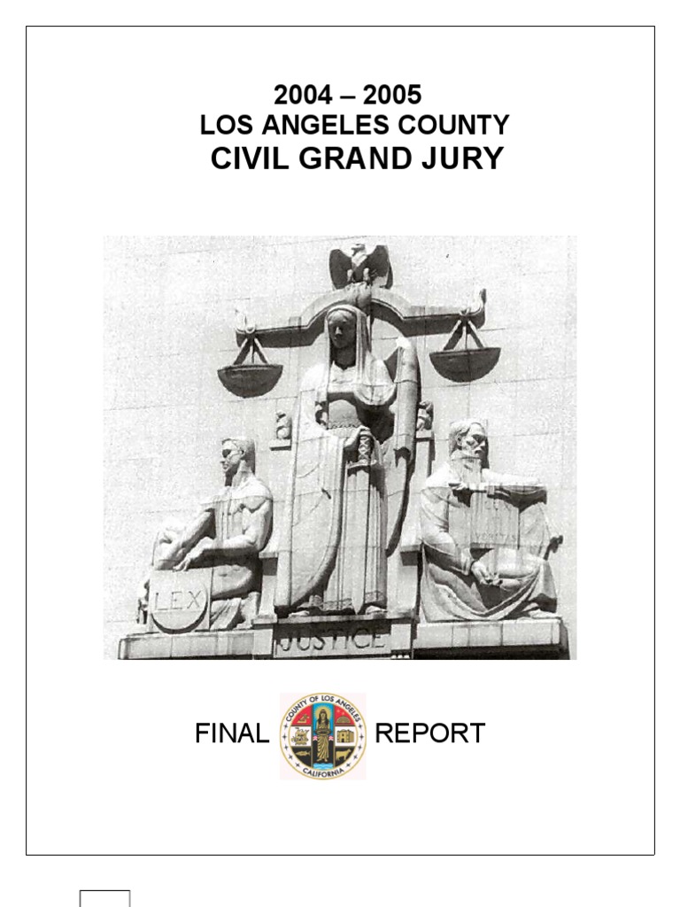 Los Angeles County, Civil Grand Jury, Final Report, 2004 - 2005. | PDF ...