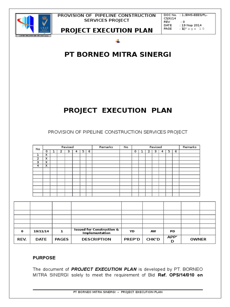 1 Project Execution Plan | PDF | Project Management | Business
