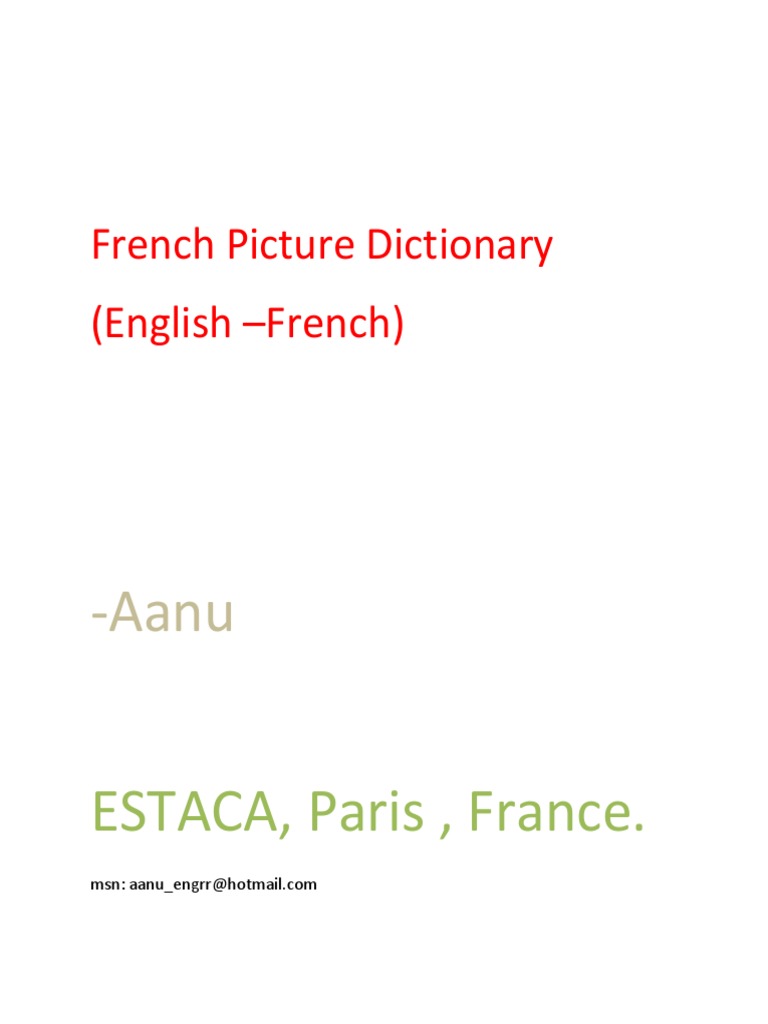 Dictionnaire Illustré Français-Anglais | PDF | Orque | Contrebasse