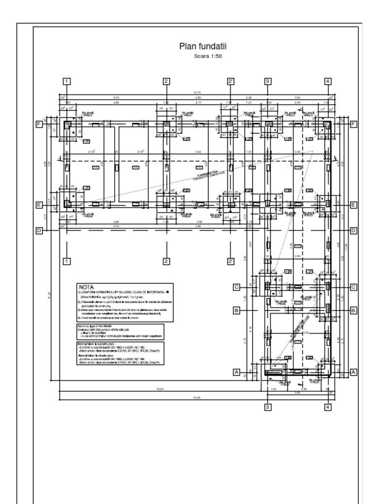 Plan Fundatii PDF | PDF