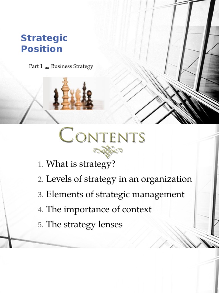 Strategic Position - Part 4 | PDF | Scenario Planning | Strategic ...