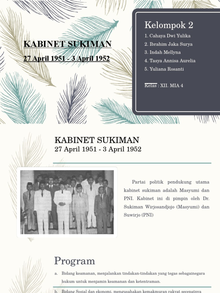 Kel. 2 Kabinet Sukiman | PDF