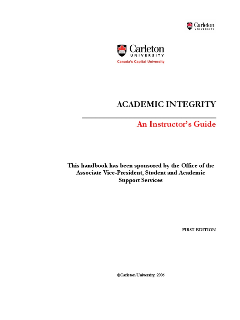 Academic Integrity Instructors Guide | PDF | Academic Dishonesty | Turnitin