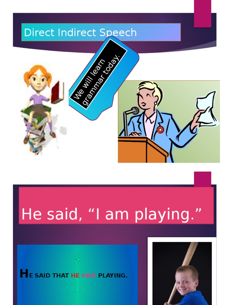 Direct and Indirect Speech | PDF | Verb | Linguistic Typology