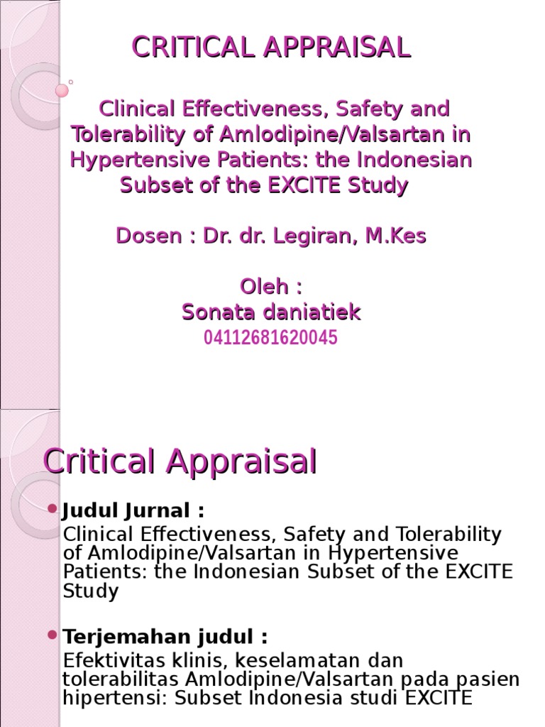 Critical Appraisal | PDF