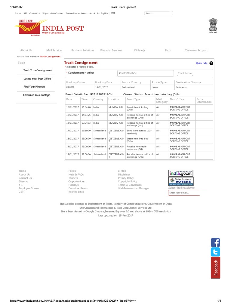 Track Consignment | PDF