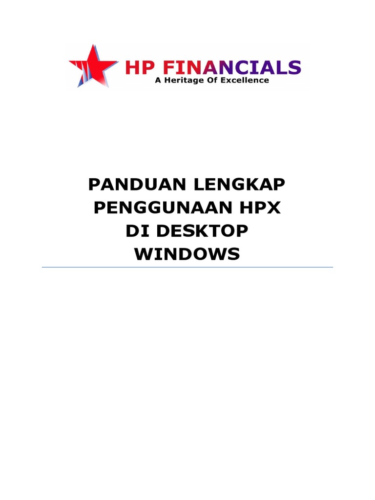 Panduan Lengkap Penggunaan HPX Di Desktop Windows | PDF
