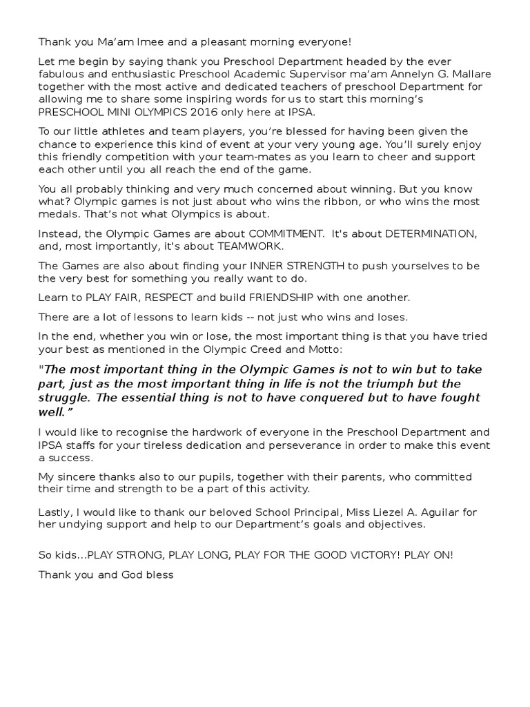 Opening Remarks | PDF