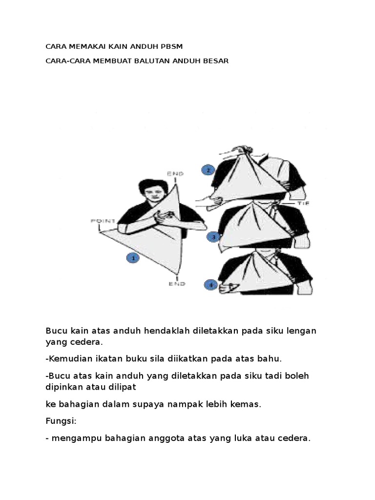 Cara Balutan Kain Anduh untuk Cedera | PDF