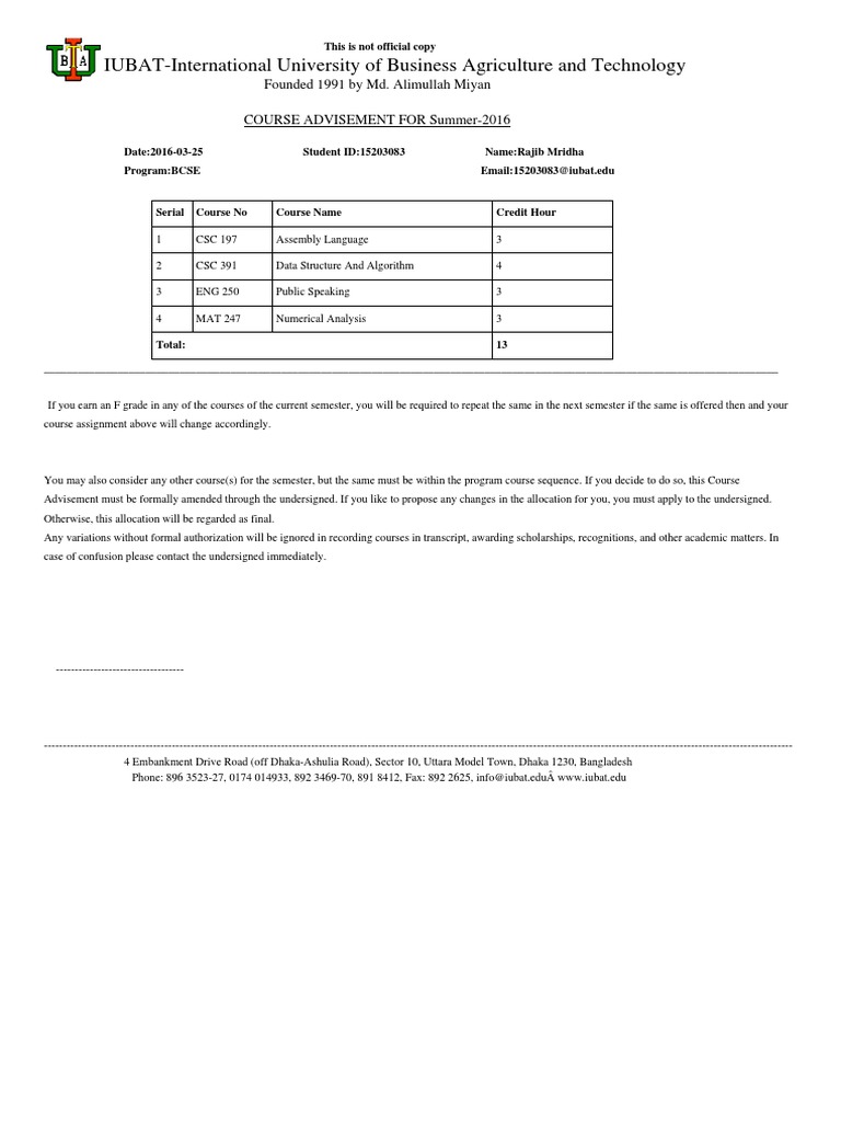 IUBAT-International University of Business Agriculture and Technology | PDF