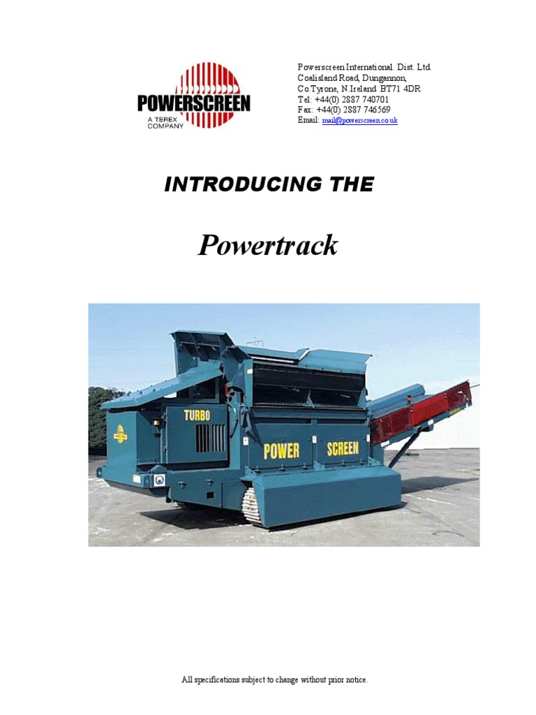 Criba Powertrack 800. - Especificaciones | PDF | Structural Steel | Engines