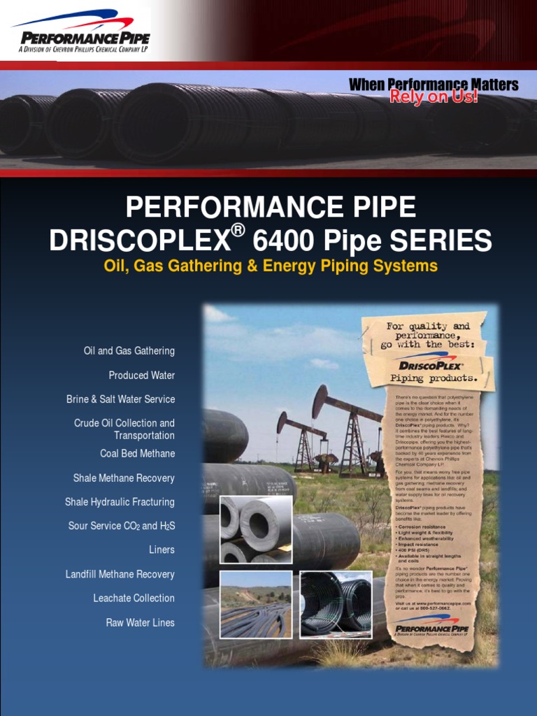 Driscoplex 6400 | Download Free PDF | Polyethylene | Pipe (Fluid ...