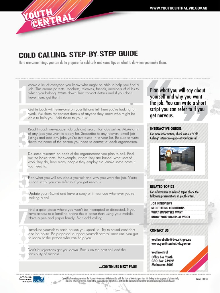 Cold Calling Guide | PDF | Fair Dealing | Résumé