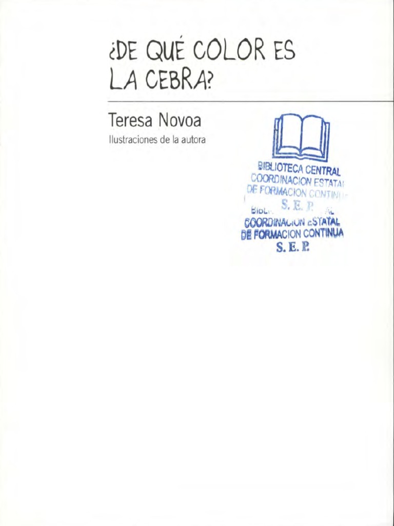 1 - de Que Color Es La Cebra PDF | PDF