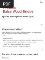 Efficient Balsa Wood Bridge Design | PDF | Structural Load | Force
