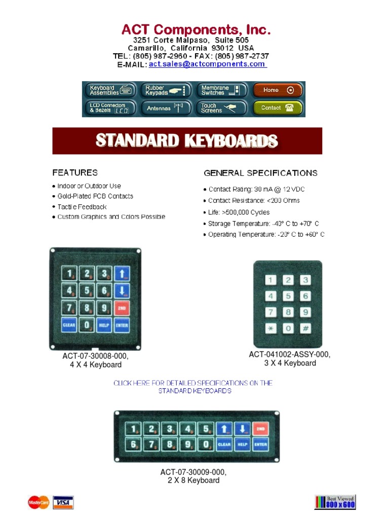 Keypad Datasheet