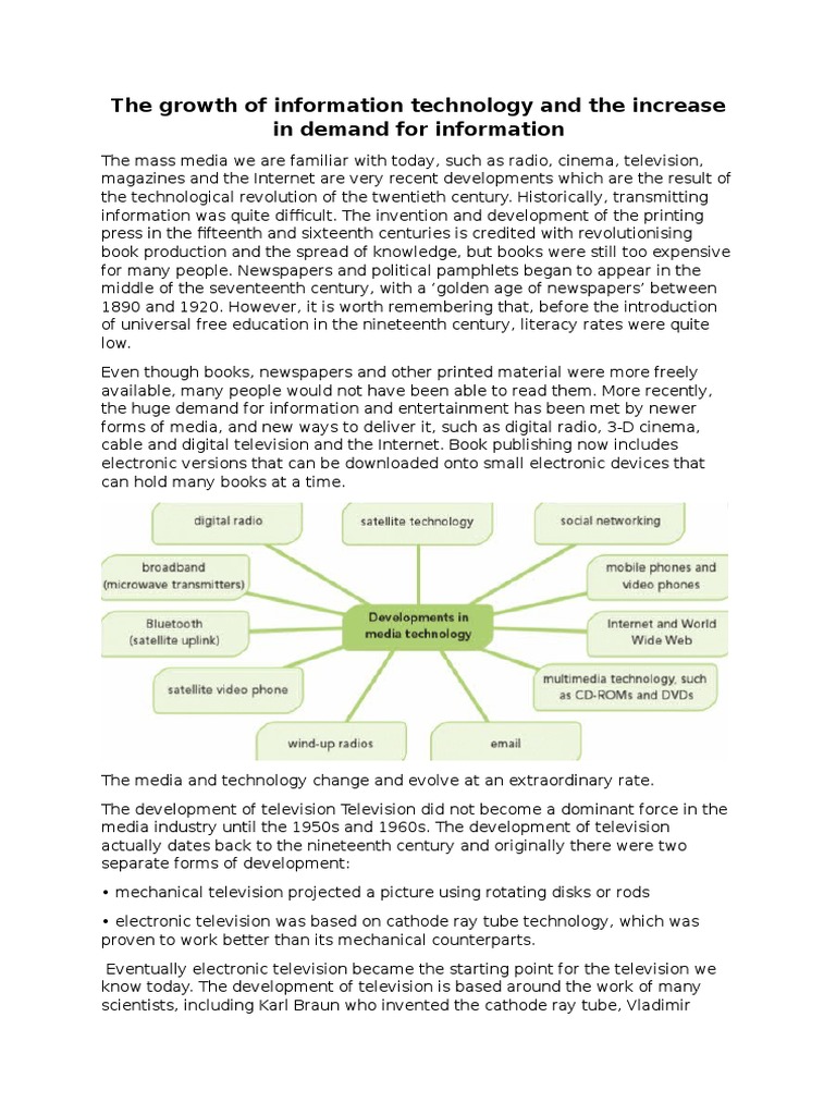 Growth of Information Technology | Download Free PDF | Television ...
