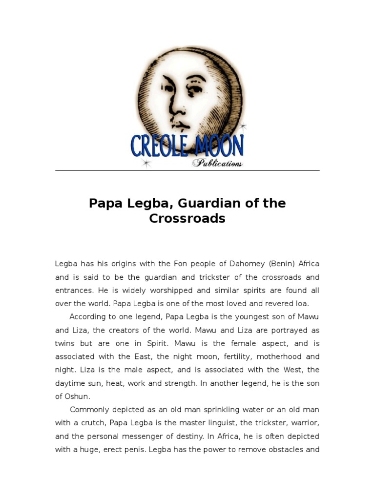 Papa Legba, Guardian of The Crossroads | PDF | Altar