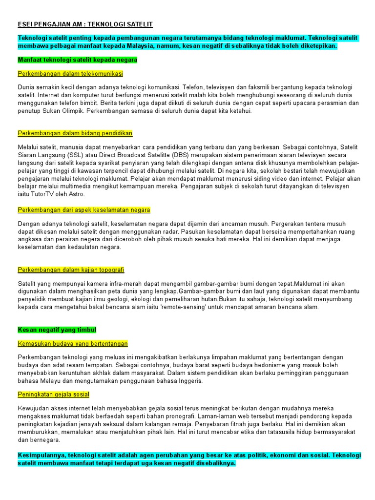 Esei Pengajian Am STPM | PDF