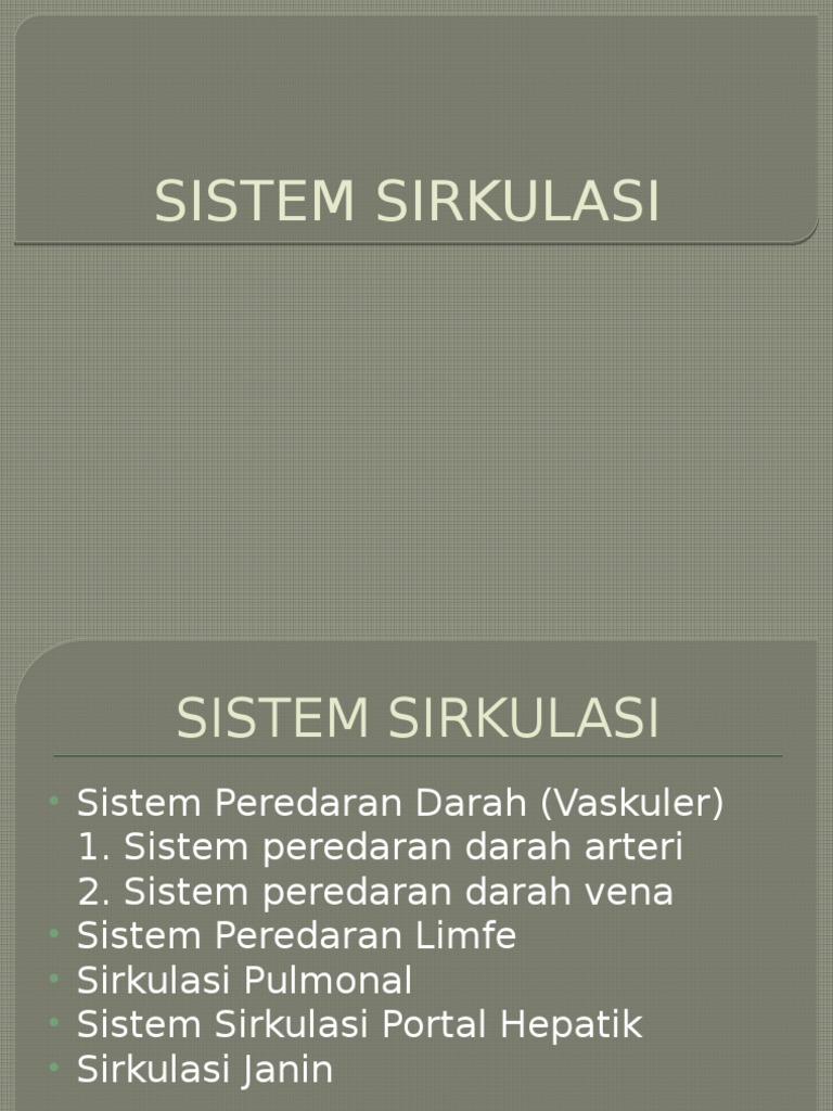 Sistem Sirkulasi | PDF