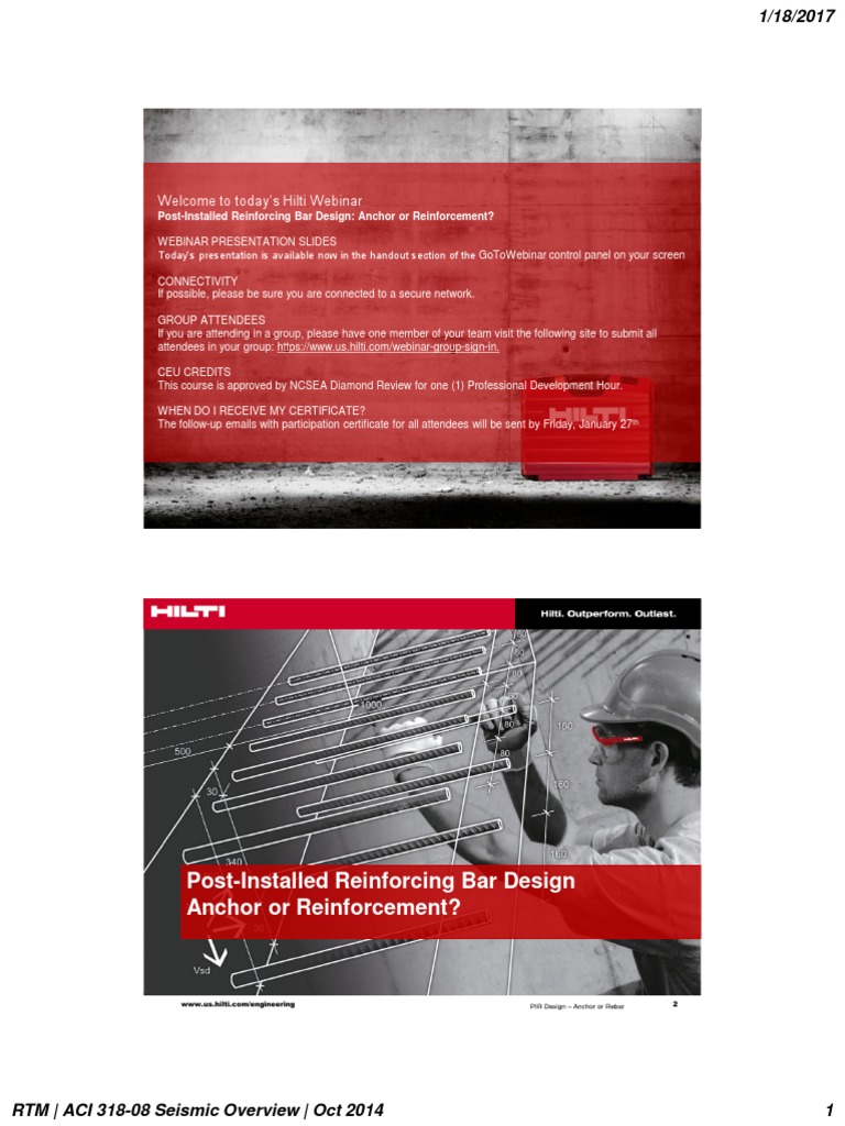 Handouts - Anchor or Reinforcement Hilti | PDF | Reinforced Concrete ...