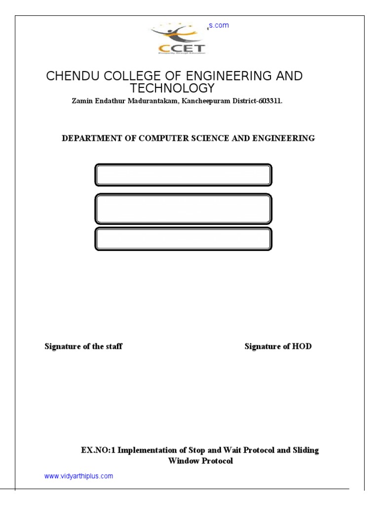 Chendu College of Engineering and Technology | PDF | Routing | Computer Network