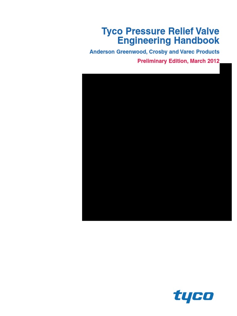 Tyco Pressure Relief Valve Engineering Handbook (Tyco Flow Control ...