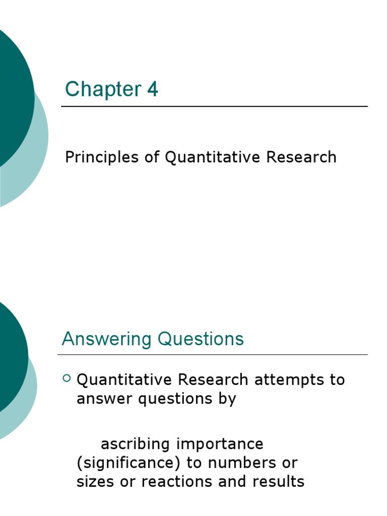Principles of Quantitative Research | PDF | Experiment | Validity ...
