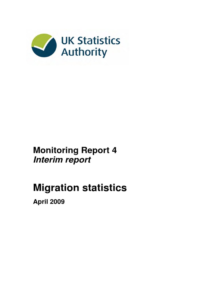 Migration Statistics Interim Report | PDF | Census | Immigration