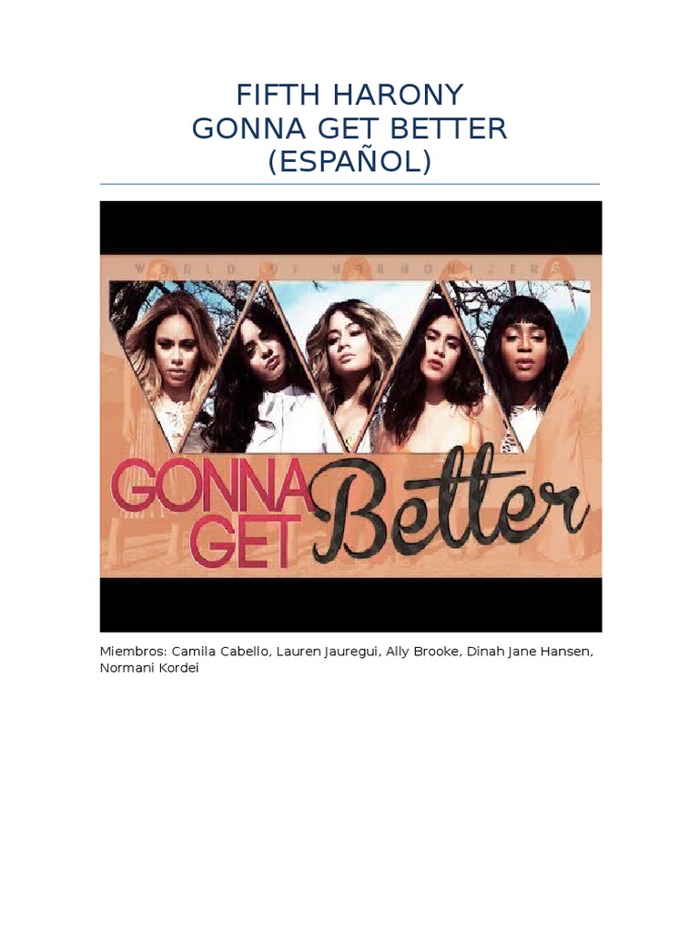 Fifth Harony Gonna Get Better | PDF | Pop Music | Musicians