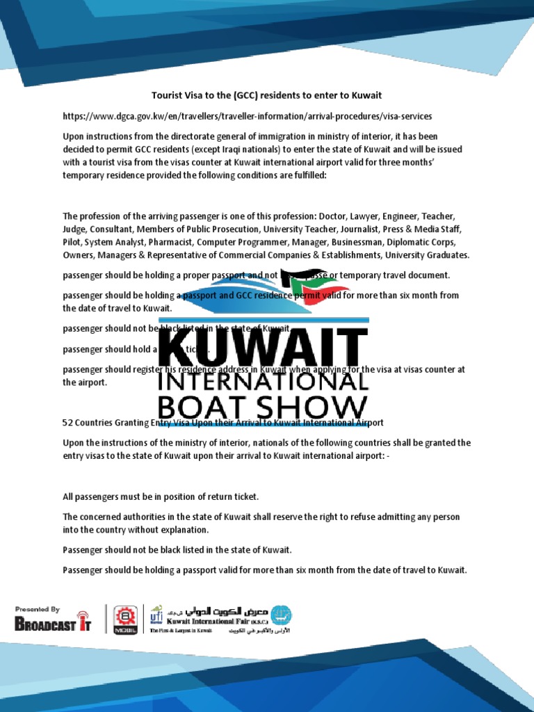 Tourist Visa Kuwait | PDF | Travel Visa | Kuwait