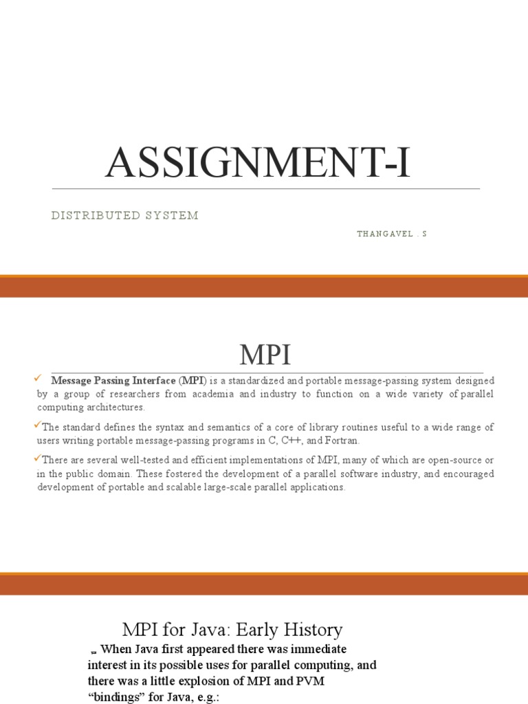 Assignment-I: Distributed System | PDF | Message Passing Interface | Application Programming ...