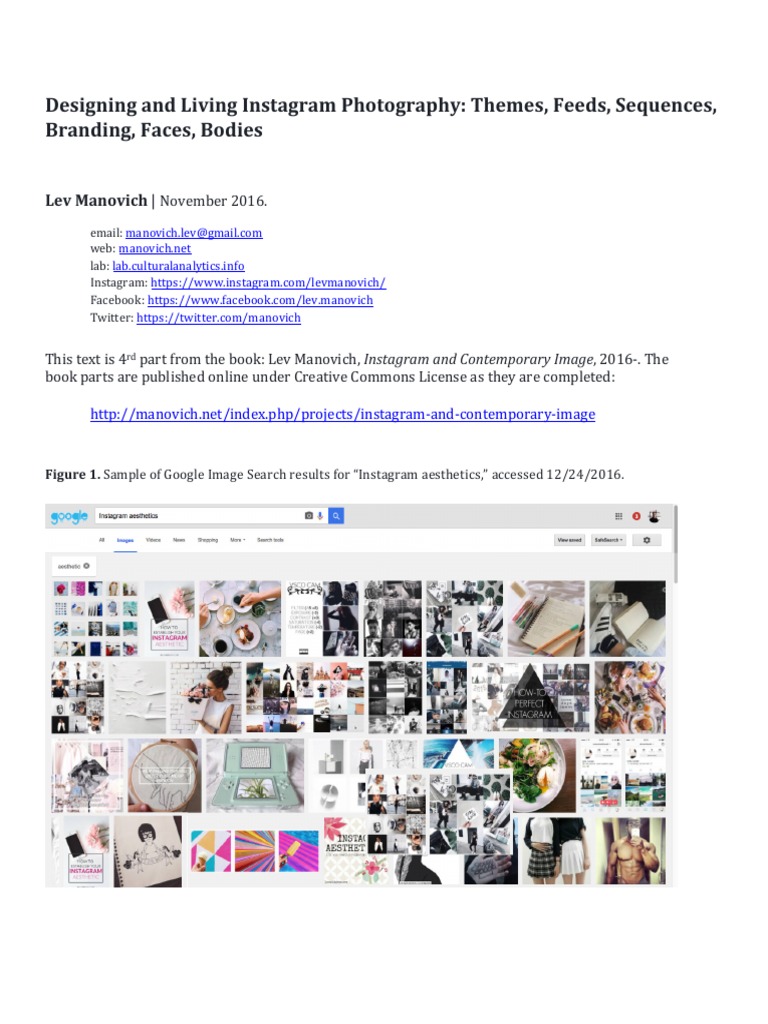 Instagram Photography: Aesthetic Trends | PDF | Social Media | Popular ...