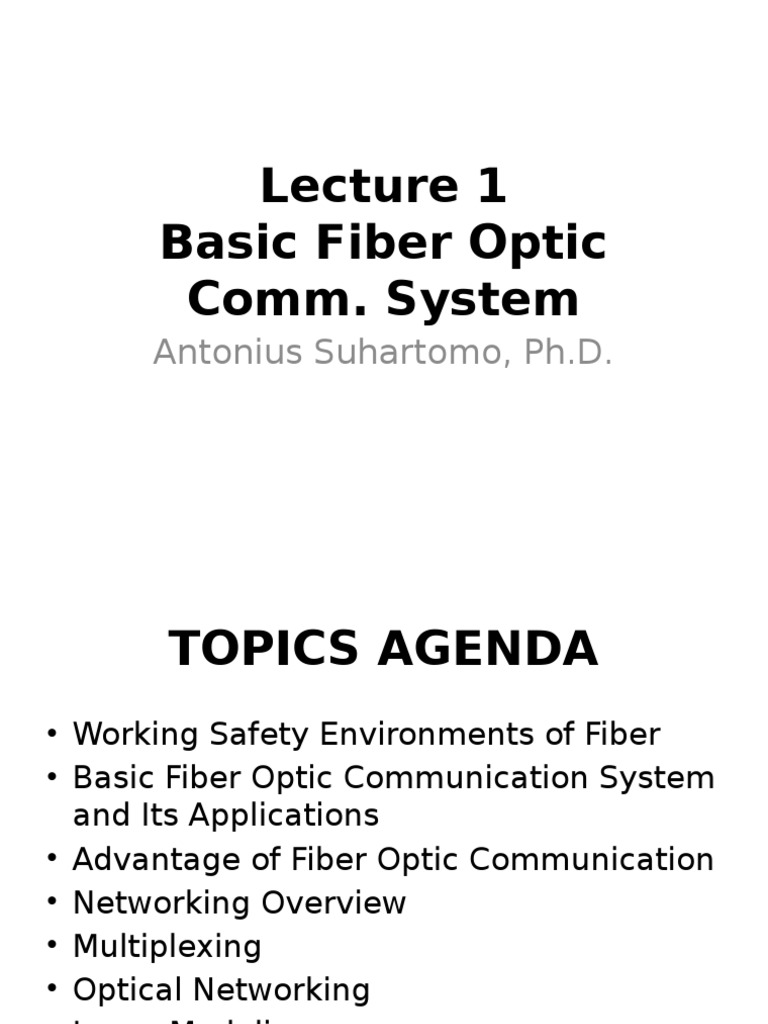 Basic Fiber Optic Comm. System | PDF