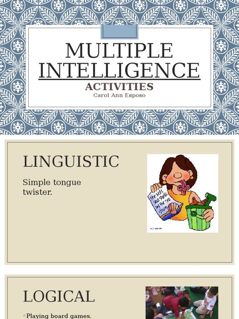 Engaging Multiple Intelligence Activities | PDF