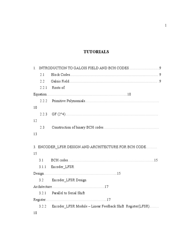 BCH Encoder Decoder | PDF | Field (Mathematics) | Mathematical Objects