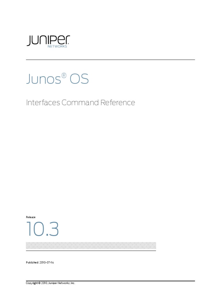 Junos OS: Interfaces Command Reference | PDF | Taxes | License
