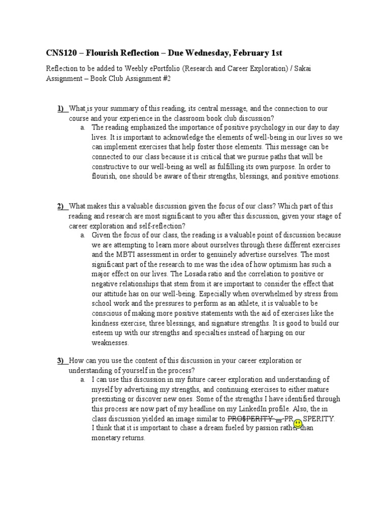 Book Club Reflection | PDF